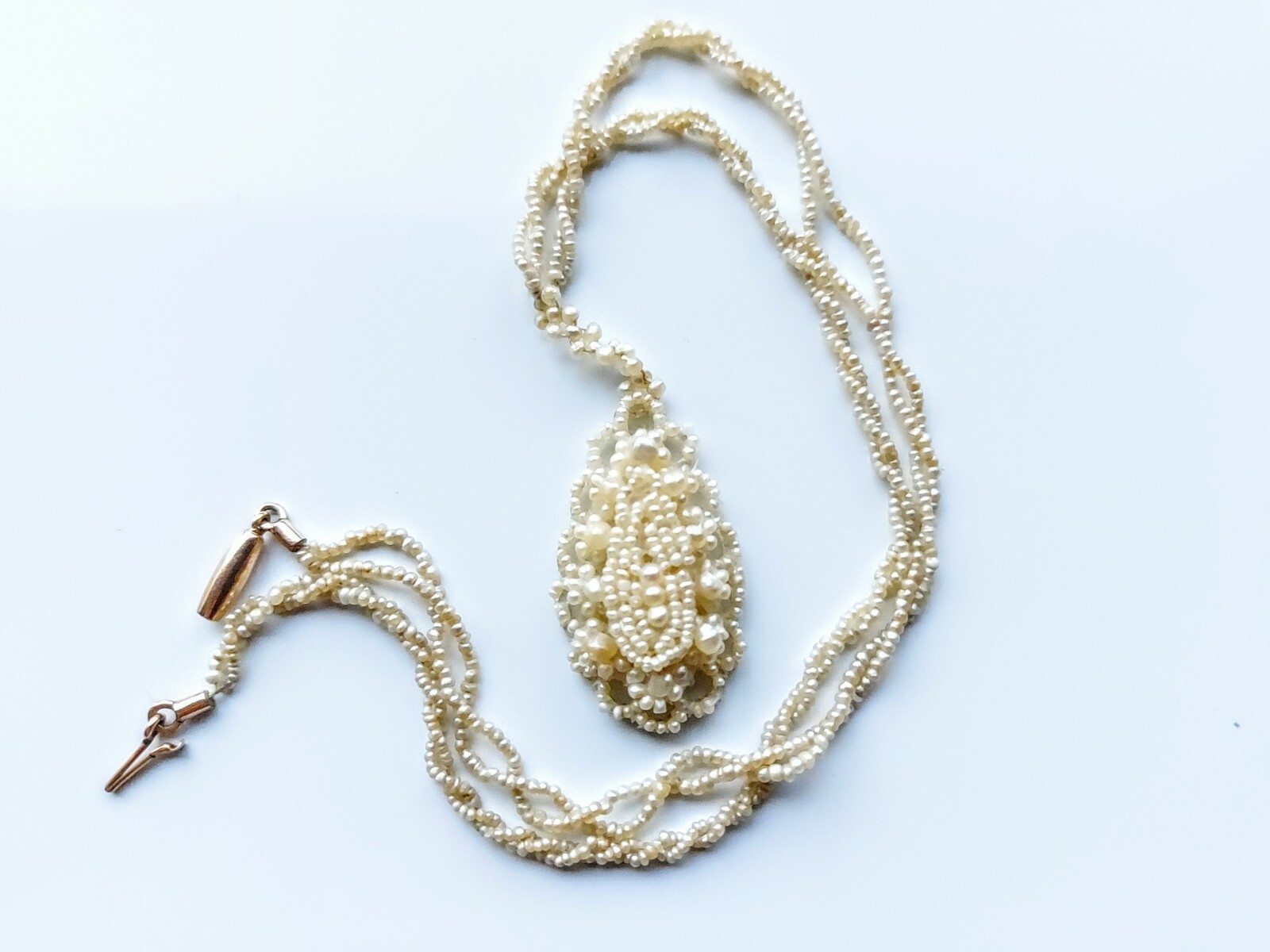Antique Georgian Natural Seed Pearl Torsade, Pendant … - Gem