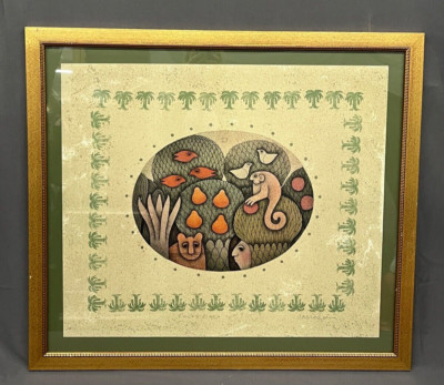 Carol Jablonsky 30" PARADISIACA Pencil Signed AP Framed Lithograph Artist Proof | eBay