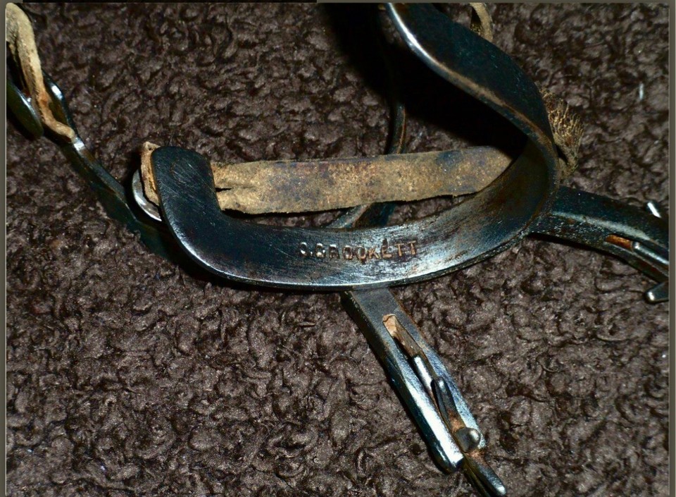 O. CROCKETT silver Spurs. Long shanks. | eBay