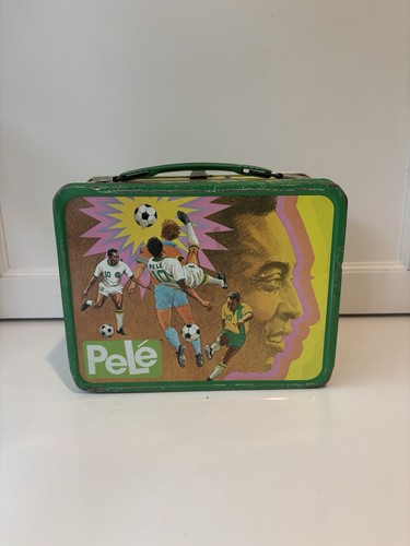 Vintage 1975 Rare Pelé Metal Lunch Box- No Thermos, Light Rust | eBay