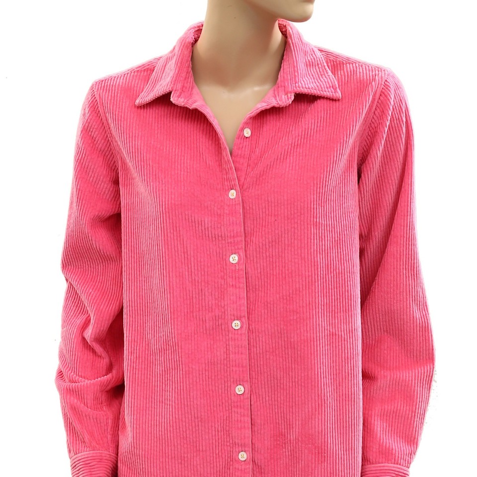 Kerri Rosenthal Stripe Texture Shirt Tunic Top Buttondown Cotton M NEW ...