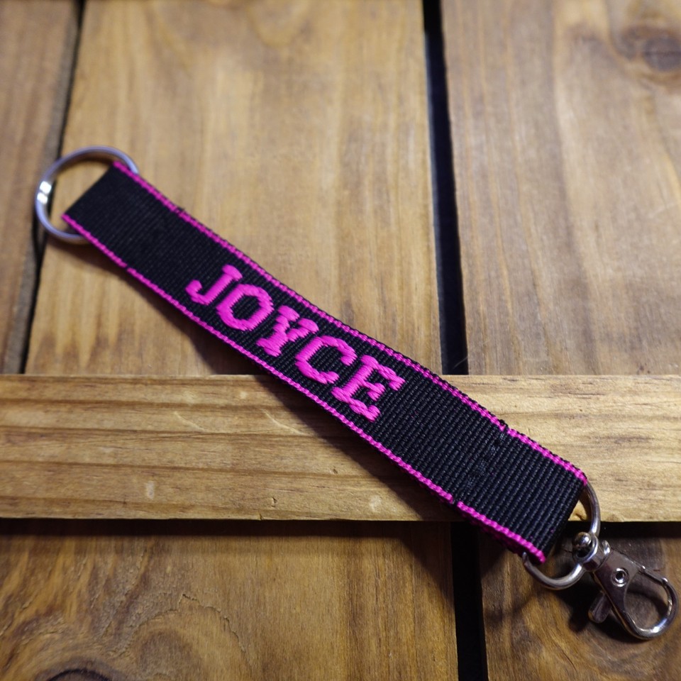 Joyce Lanyard Key Strap Keychain Personalized Novelty Name Gift Black ...