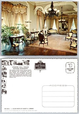 Continental Stanton Hall Parlor Natchez Mississippi Postcard | eBay