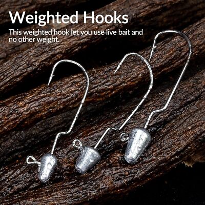 Swimbait Hooks Offset Worm Hooks For Bass Fishing Lead Fishing Hook Weighted | eBay