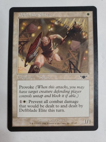 MTG Magic The Gathering Card Deftblade Elite Creature Soldier White ...