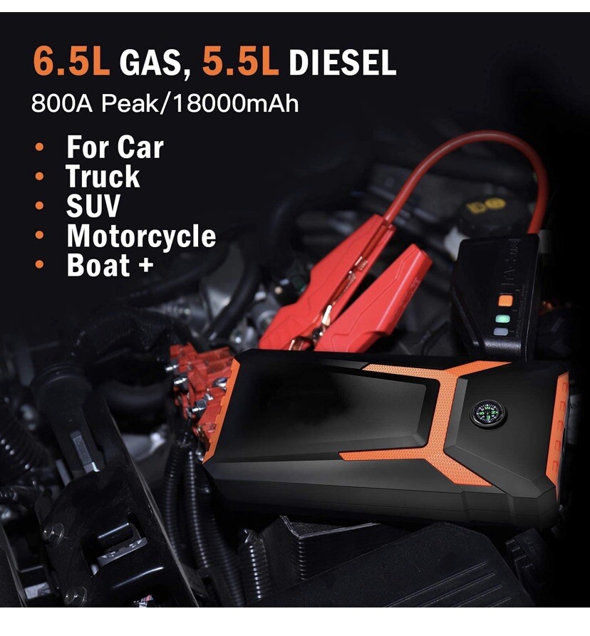 TACKLIFE T8 Newer Model 800A Peak 18000mAh Car Jump Starter BRAND NEW ...
