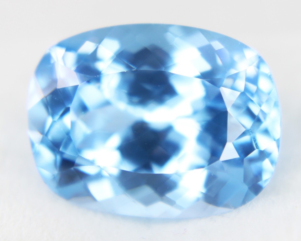 Natural Blue Zircon 10.5 Ct Cushion Cut Stunning Certified Loose ...