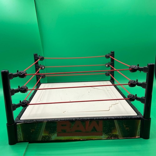 WWE Raw Wrestling Ring 2010 for Action Figures Spring Loaded Mat | eBay