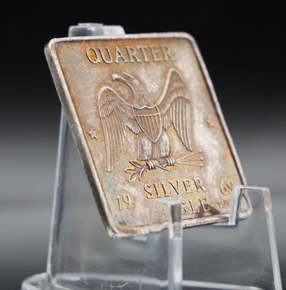 1969 Walla Walla WA Foster Silver Eagle 1/4oz 999 FINE Silver bar C4820 ...