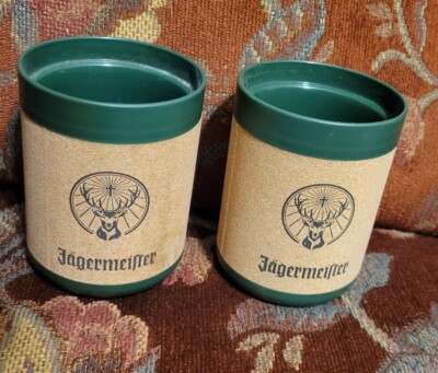 2 Jagermeister 10 oz Insulated Cups Cork Surround Jager Stag Logo | eBay