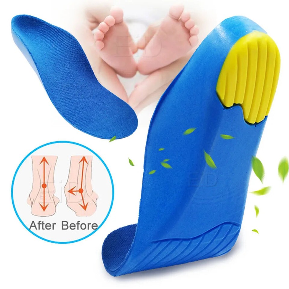 Kids Children Orthotics Insoles Correction foot Care Kids Flat Foot ...