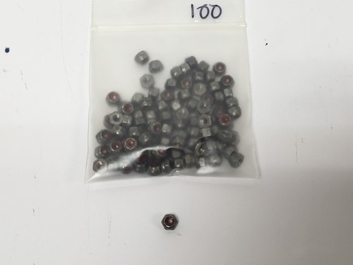 100 NEW MS21044C08 Mil-Spec 8-32 Stainless Steel Nut, Self-Locking ...