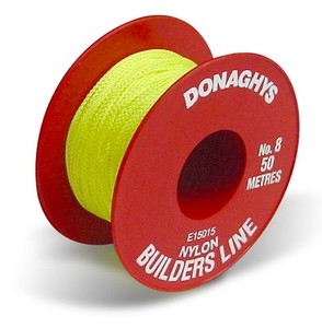 Bricklayers Line Builders Brickies Nylon Line String No.8 x 50M Fluro ...