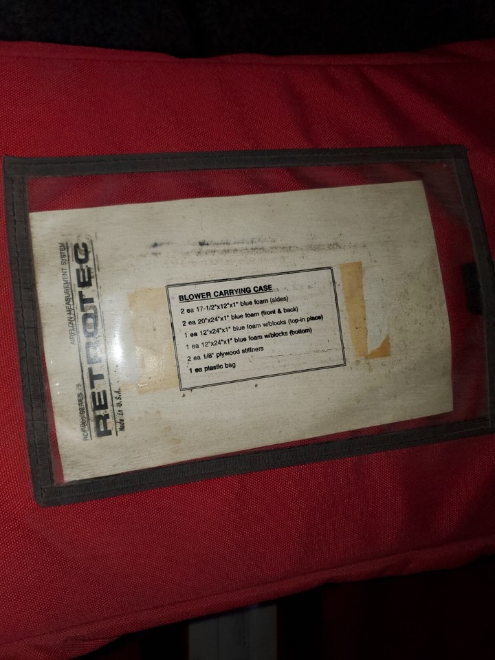 Retrotec RDF-900 Series Airflow DucTester Measurement System GUC Rdf800 ...