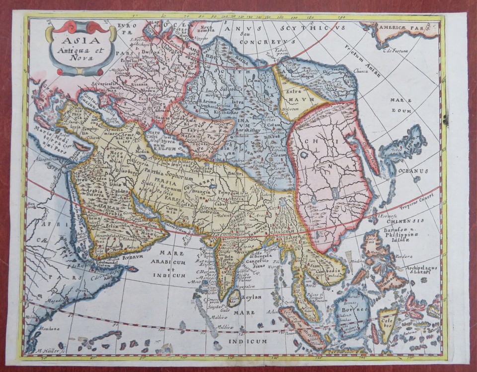 Asia Ancient World Persian Empire China Arabia Japan Korea 1694 Wolf ...