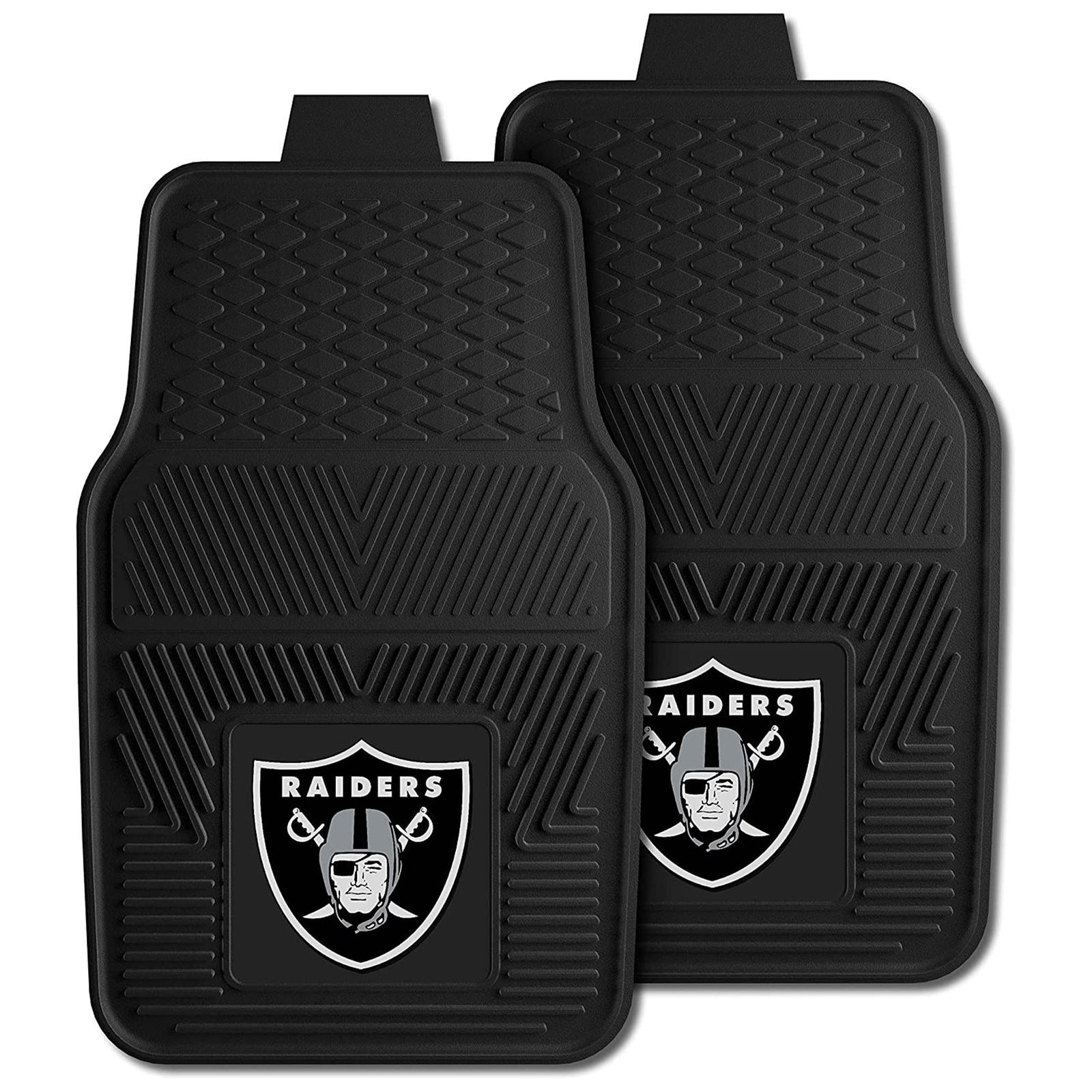 Fanmats 27x17 Inch Vinyl Front Car Floor Mat 2 Piece Set, NFL Las Vegas ...
