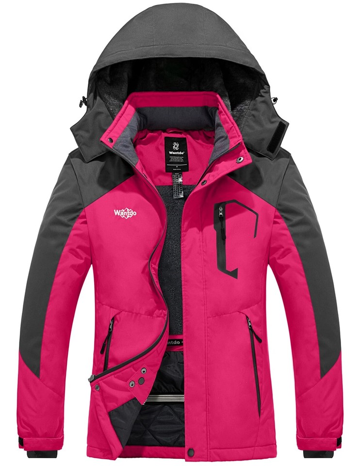 Wantdo Women's Waterproof Ski Jacket Mountain Windproof Winter Warm ...