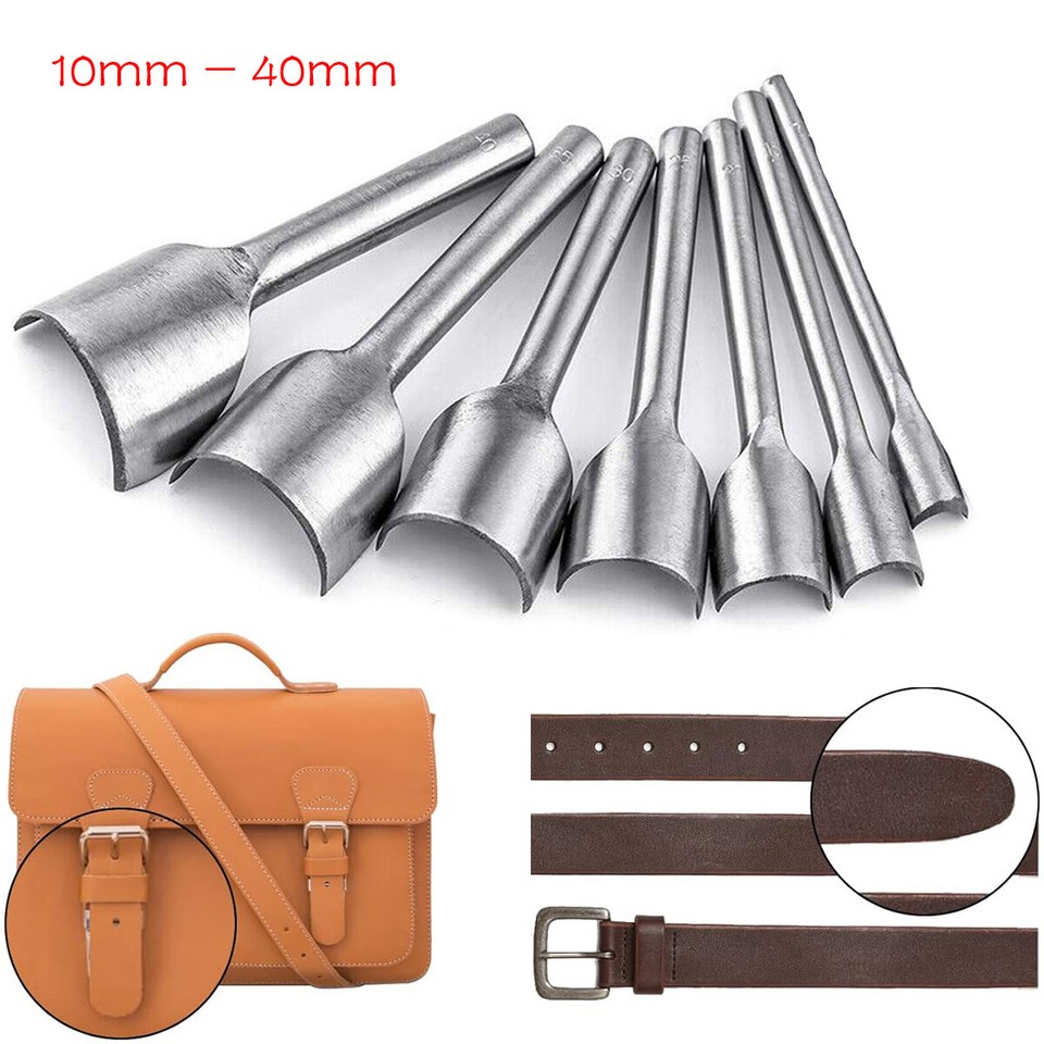 7Pcs Arc-Shaped Punch Leather Craft Half-Round Cutter Punch for Strap ...