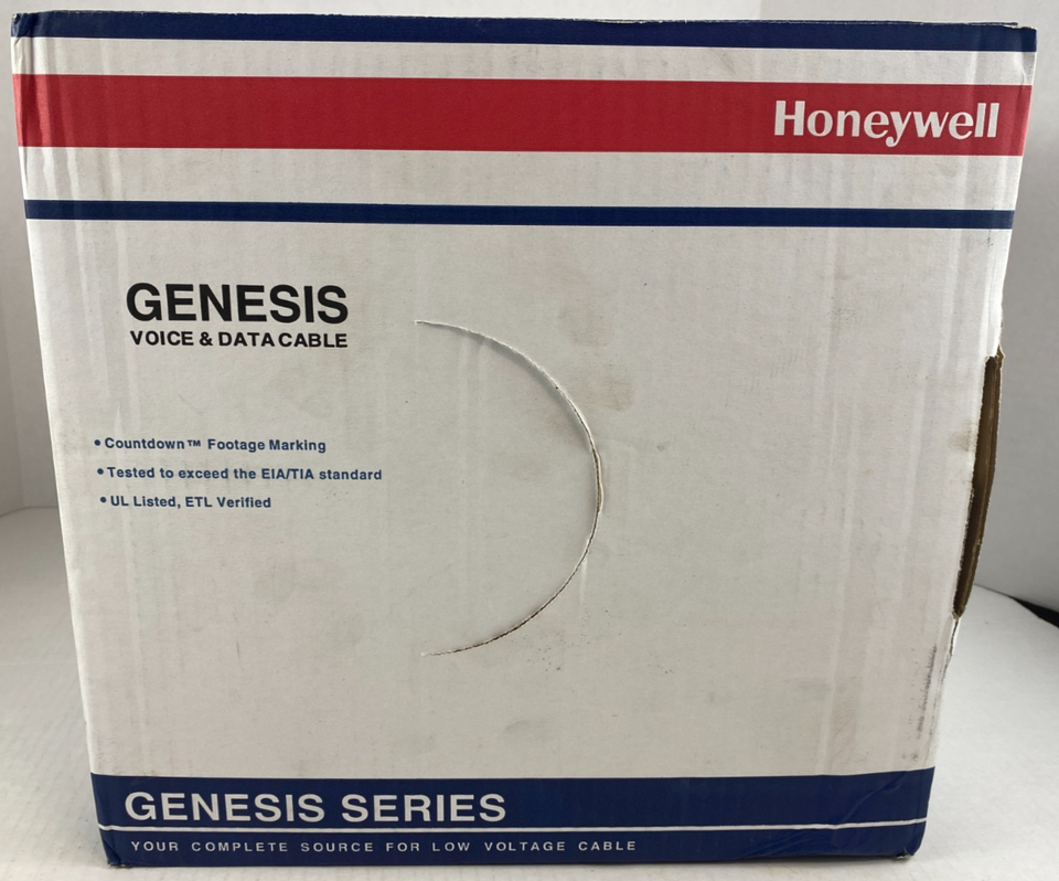 HONEYWELL GENESIS VOICE AND DATA CABLE 24/4PR CAT5E CMR/FT 4 1M BX GRAY ...