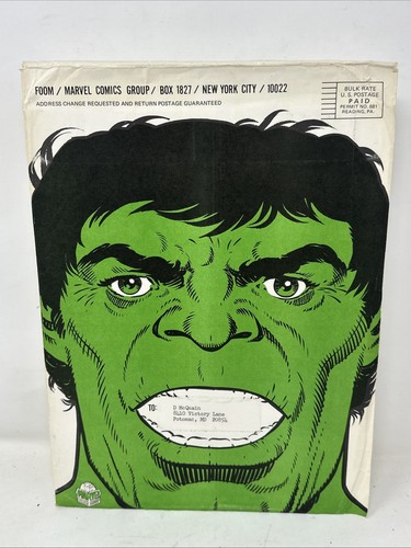 FOOM MAGAZINE MARVEL MAILER ENVELOPE HULK SUPER RARE 1970s | eBay