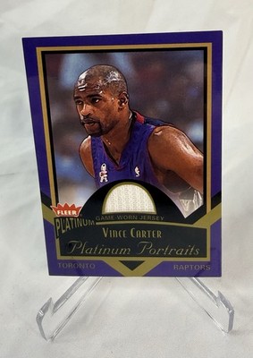 Vince Carter 2002-03 Fleer Platinum Portraits Game Worn Jersey #PP/VC ...
