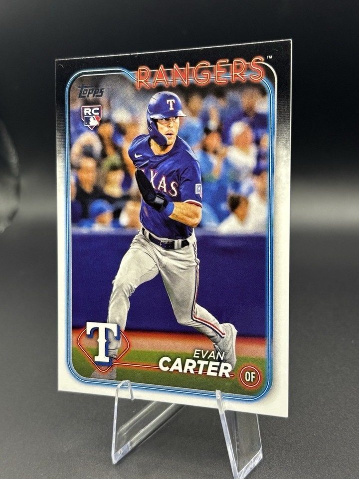Evan Carter Rookie Card #280 Topps series 1 2024 MLB Texas Rangers (RC ...