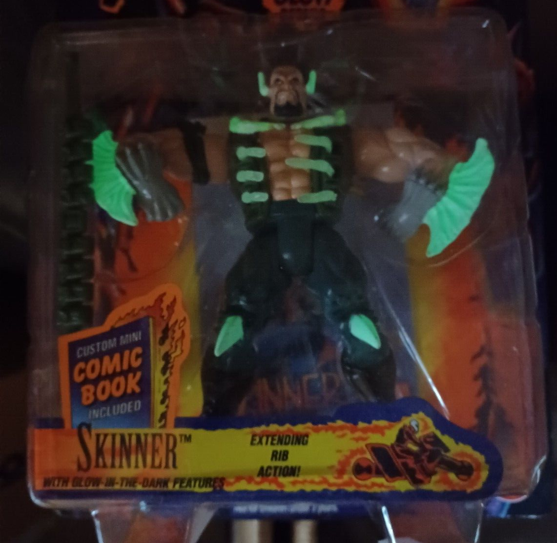 Vintage 1995 Toy Biz Marvel Comics Ghost Rider Skinner Glow in the Dark ...