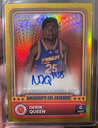 Derek Queen 2024 Topps Chrome McDonald’s All American Gold Auto /50 ...