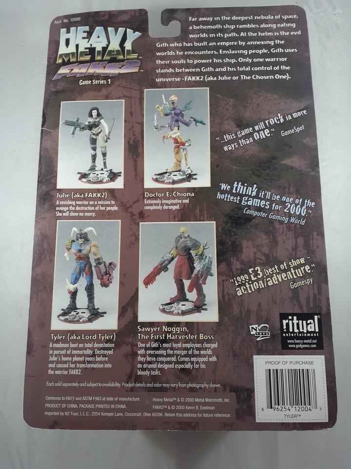Heavy Metal FAKK2 Tyler Action Figure NEW Sealed Vintage 2000 | eBay