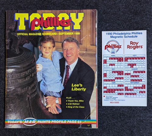 1989 Philadelphia Phillies TODAY Official Scorecard Magazine Harry ...