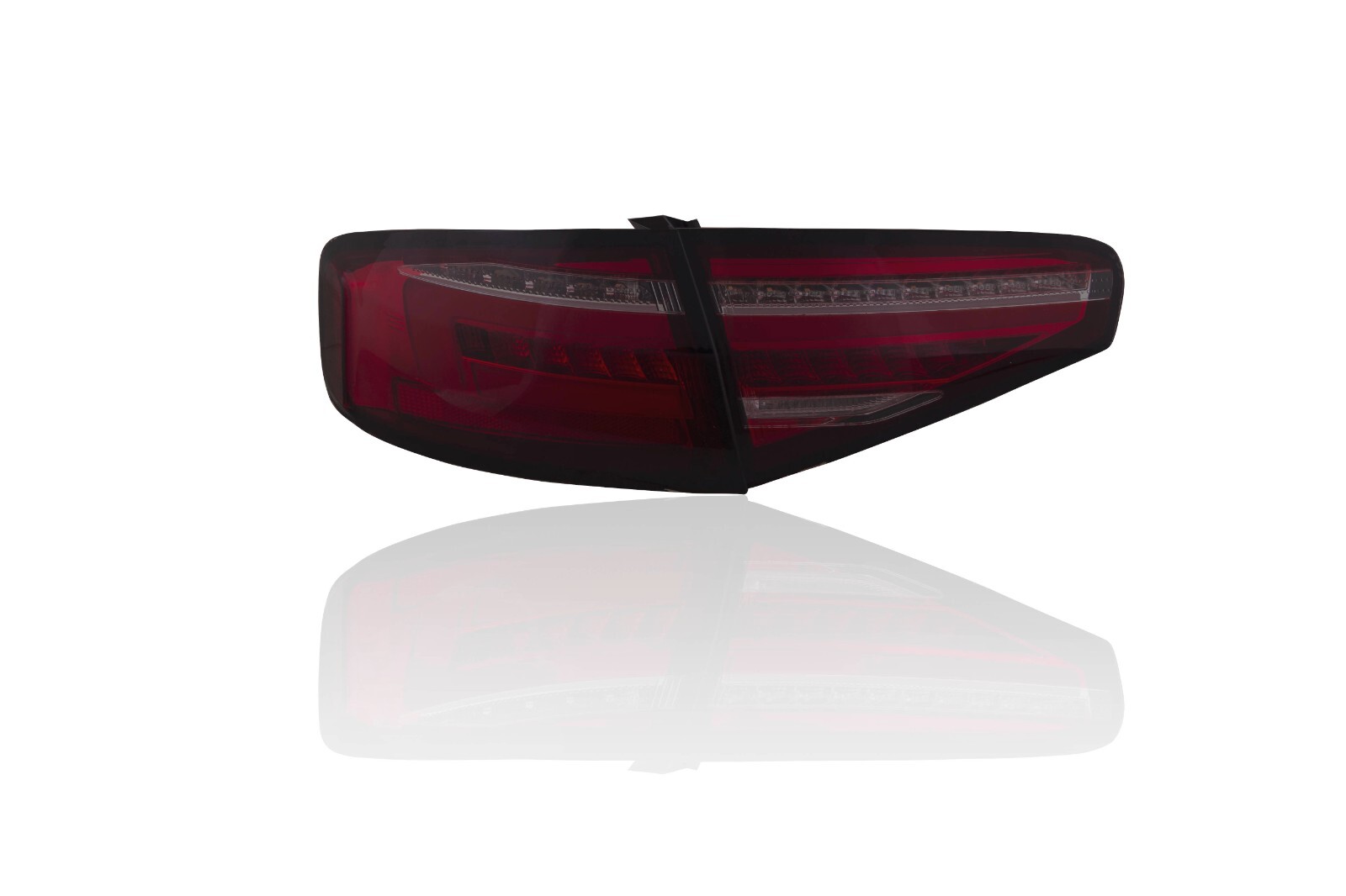 Red Smoke Rear Lights For Audi A4 B8.5 12-15 DRL LED Light Bar Dynamic ...