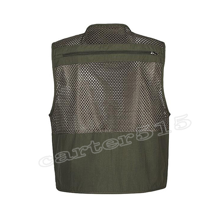 Men's Summer Mesh Vest Multi-pocketed Photography Fisherman Waistcoat ...