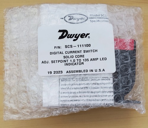 Dwyer SCS-111100 Digital Current Switch Setpoint 1.0 to 135 AMP LED NEW ...