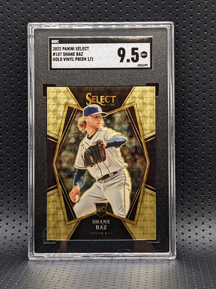 2022 Panini Select Shane Baz RC GOLD VINYL True 1/1! SGC 9.5 GEM MINT ...