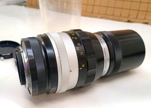 Telephoto Lens Nikkor-Q Nippon 200mm Lens Auto 1:4 Kogaku Japan f=20cm ...