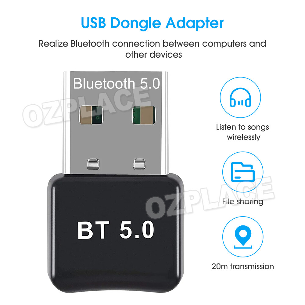 Bluetooth V5.0 USB Dongle Adapter PC Desktop Computer WINDOWS 10 11 ...