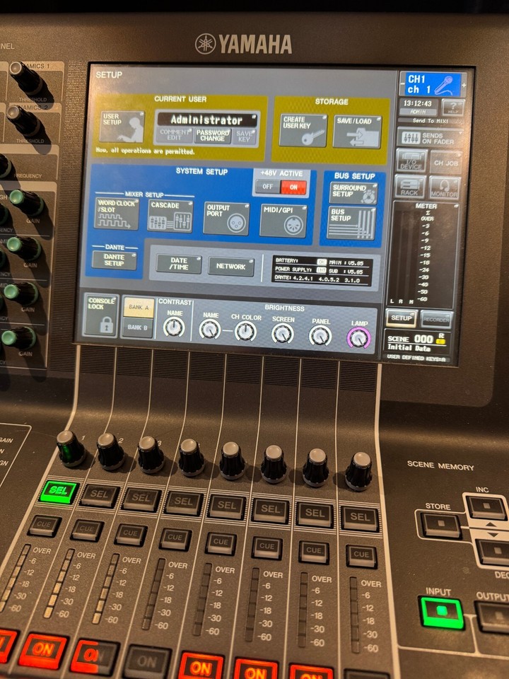 Yamaha CL5 80 Ch Digital Audio Console Mixer Dante Church Owned Road ...