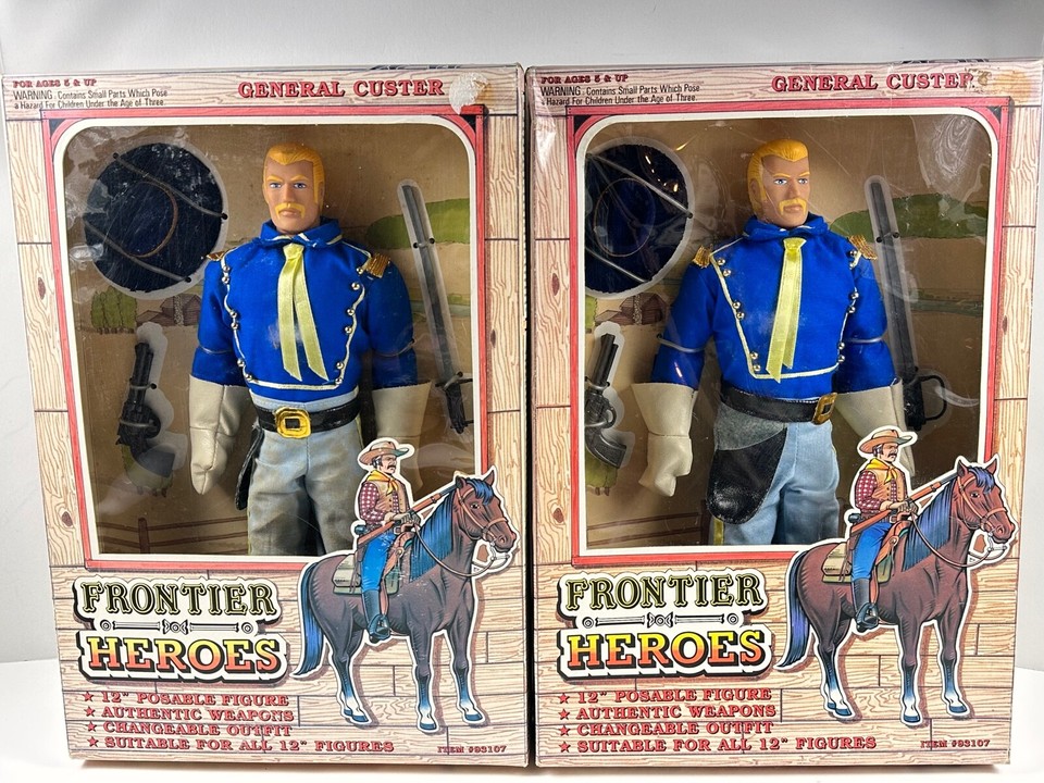 Vintage 1993 GENERAL CUSTER 12” Posable Action Figure #93107 Frontier ...