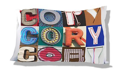 CORY Personalized Pillowcase featuring the name in photos of sign ...