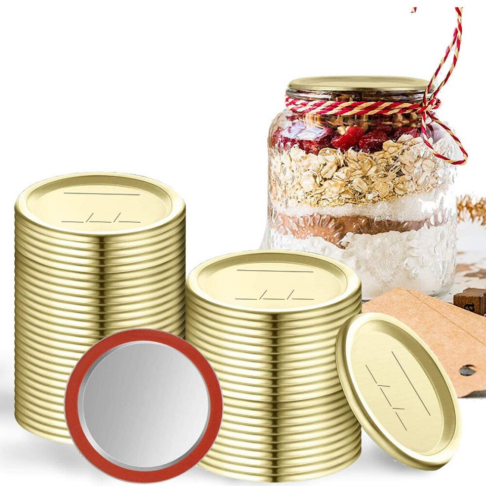 US 50 Wide Mouth Canning Lids Mason Ball Kerr Jar Leak Proof Metal Seal ...