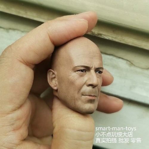 1/6 Head Sculpt Bruce Willis Male Soldier Model Fit 12'' Male Figure ...