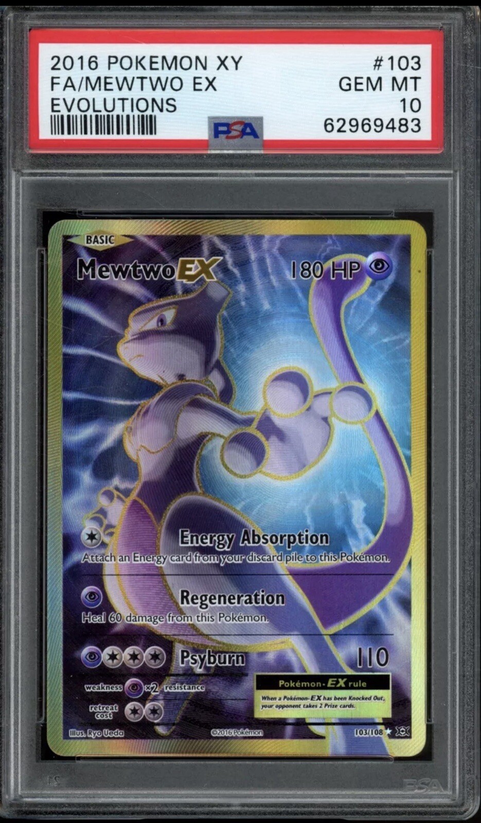 Mewtwo ex 2016 XY: Evolutions #103/108 Holo (Full Art) Price Guide ...
