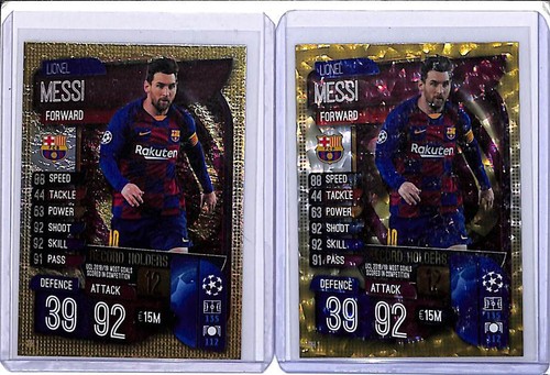 (2) Lot 2019-20 Topps Match Attax UEFA Lionel Messi Record Holders US ...