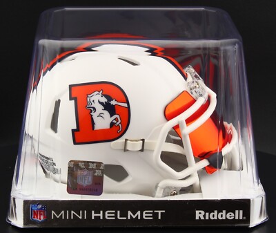 DENVER BRONCOS NFL Riddell SPEED Mini Football Helmet w/ EYE SHIELD ...