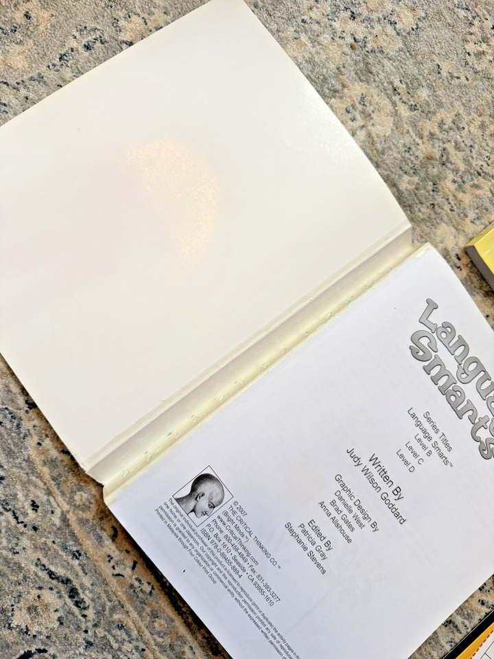 Lot of 4 First Grade Workbooks Math, Language, Critical Thinking Co ...