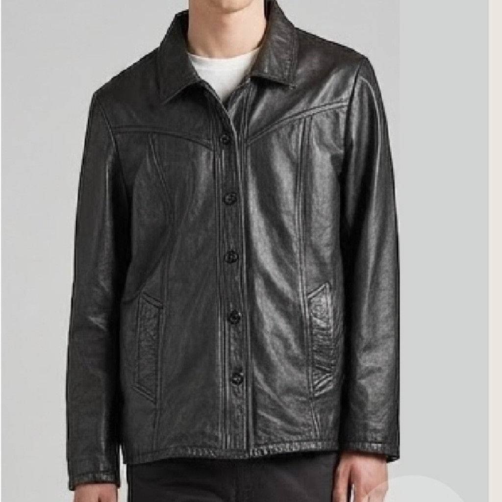 Vintage Maxima Black Leather Jacket Classic Style Hip… - Gem
