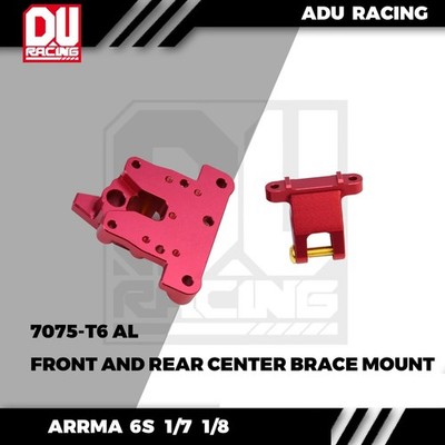 CENTER BRACE MOUNT FRONT REAR CNC 7075 T6 ALUMINUM FOR ARRMA 6S 1/7 1/8 ...