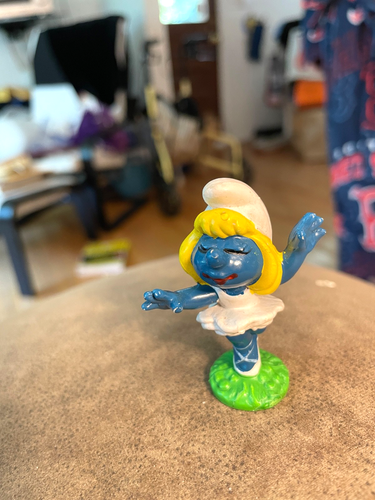 Smurfs Ballerina Dancer Smurfette Smurf Ballet 1978 Vintage Display ...