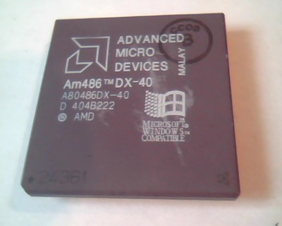 Rare Rare CPU computer chip - Am486 DX-40 A80486DX-40 404B222 Advanced ...