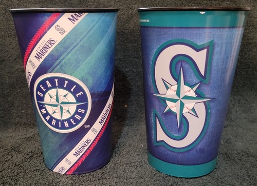 Set of 2 MLB Seattle Mariners Souvenir 32oz Blue Green White Cup ...